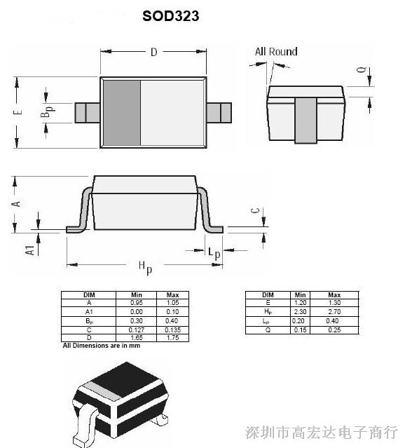 厂家直销SD05C.TCT TVS/ESD 防静电保护二极管 ESD二极管 SOD323_ESD静电二极管_维库电子市场网